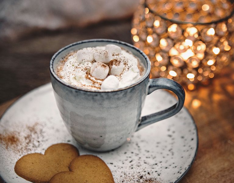 Hot Chocolate with Whipped Cream and Marshmallows | EASY RECIPE